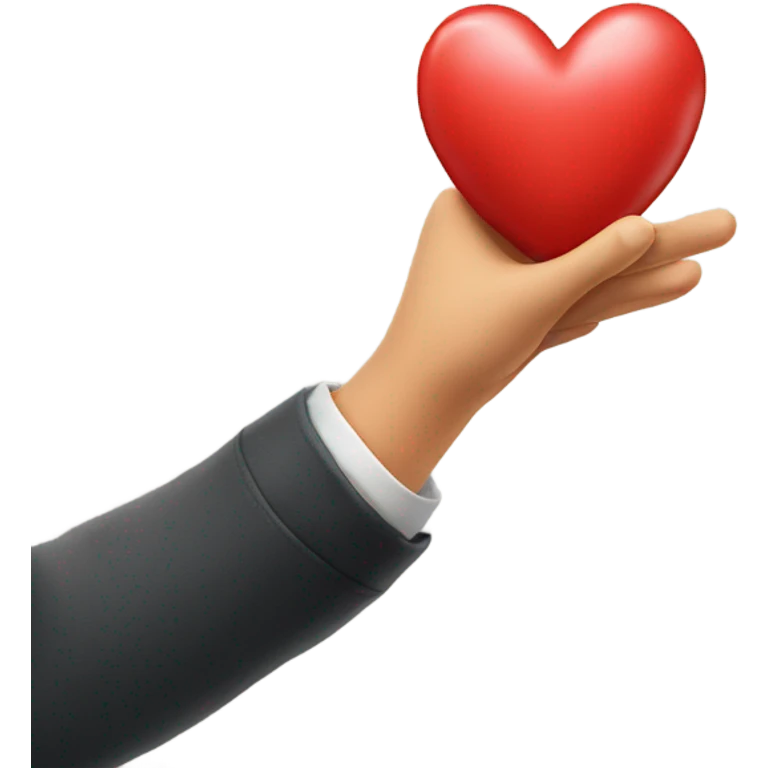 Throwing a heart emoji with hand emoji | AI Emoji Generator