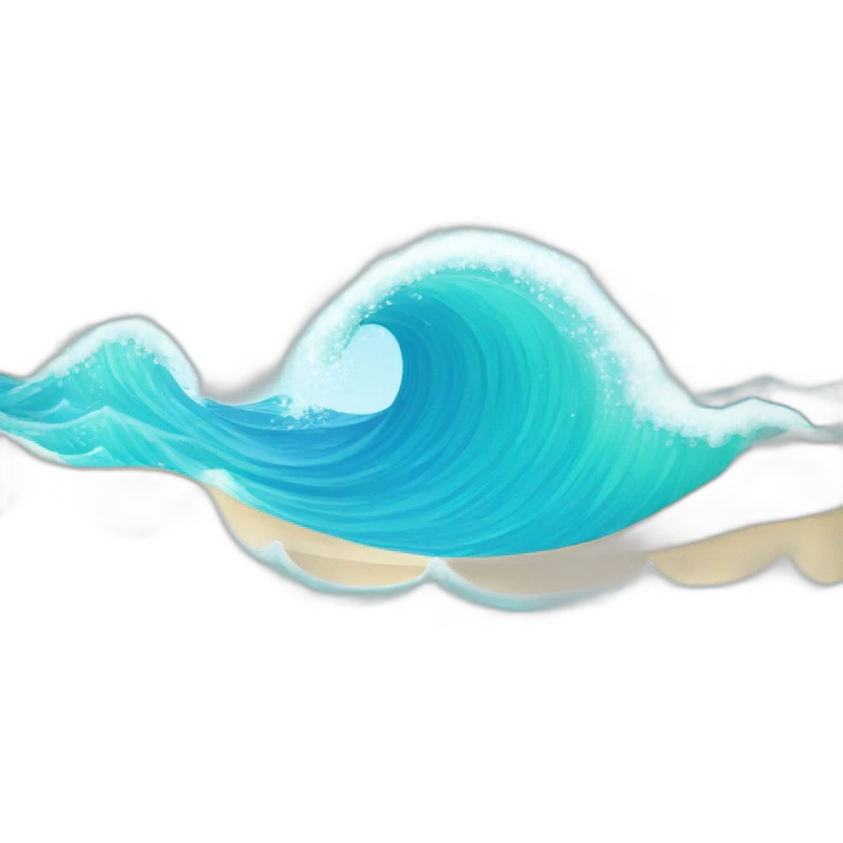 (Water Wave) - "Design a dynamic ocean wave with sparkling water, set ...