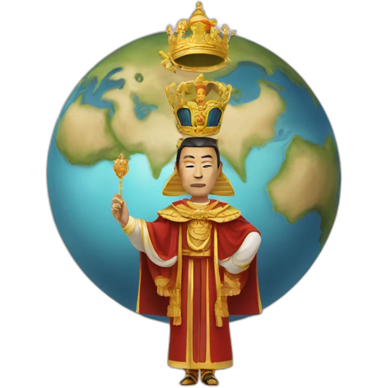 emperor floating above the world emoji | AI Emoji Generator