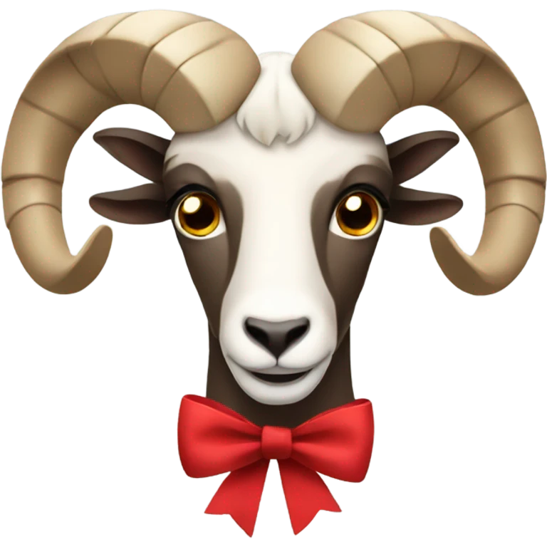 Ram wearing red bow emoji | AI Emoji Generator
