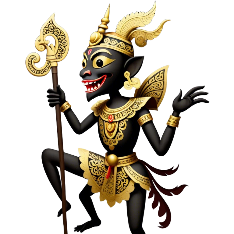 Wayang – Cinematic Realistic Wayang, depicted as intricately carved ...