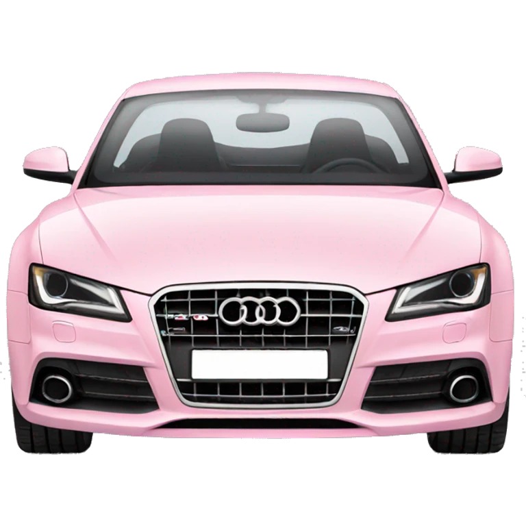 Light Pink Audi facing forward emoji | AI Emoji Generator