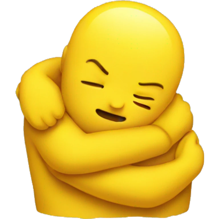Sad hug yellow face open hug emoji | AI Emoji Generator