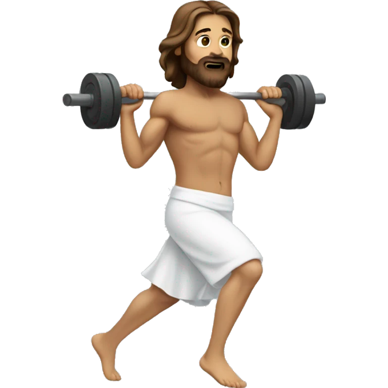 Jesus working out emoji | AI Emoji Generator