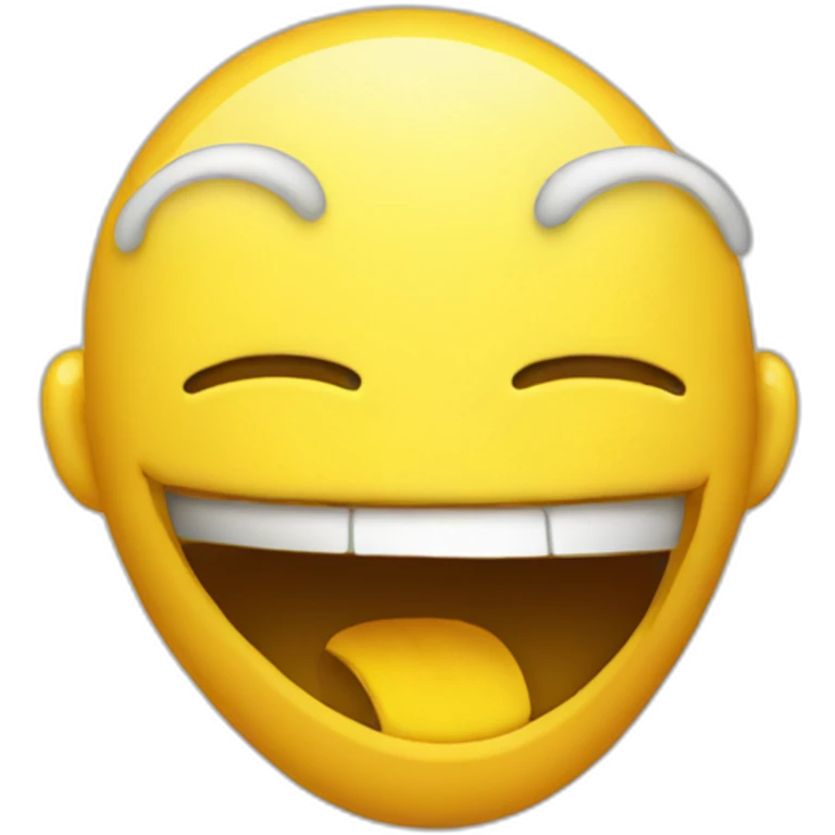 Yellow emoji Almost dying of laughter emoji | AI Emoji Generator