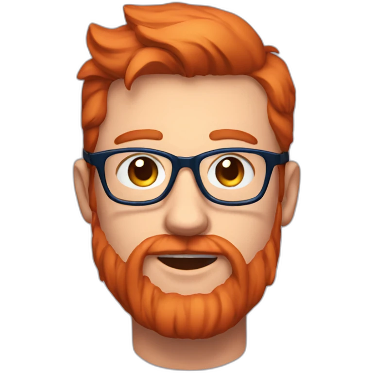 twitch gamer streamer, long face, ginger, blue glasses emoji | AI Emoji ...