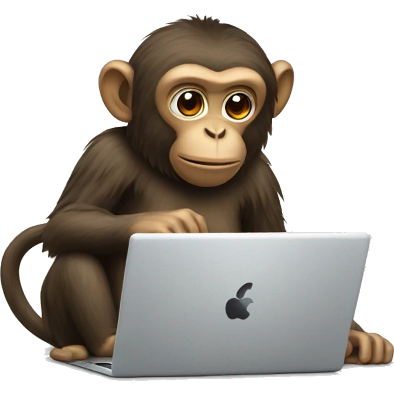 Monkey looking Laptop emoji | AI Emoji Generator