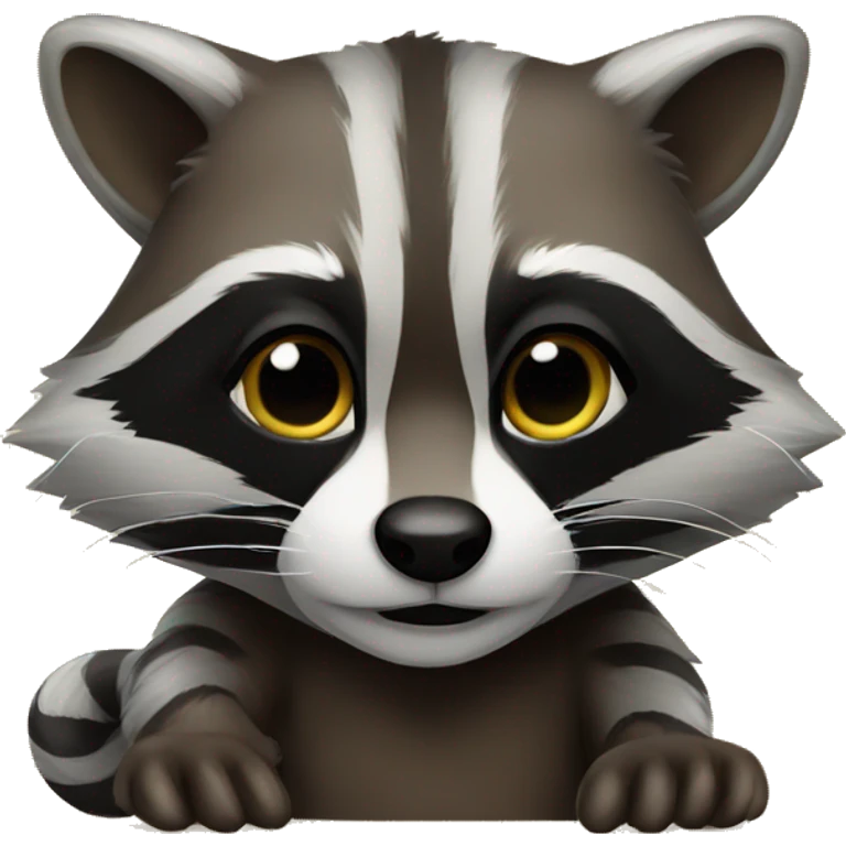 racoon doing domain expansion malevolent shrine emoji | AI Emoji Generator