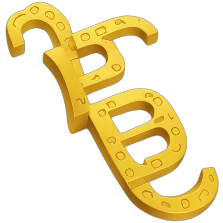 letter b composed from brackets in yellow color emoji | AI Emoji Generator