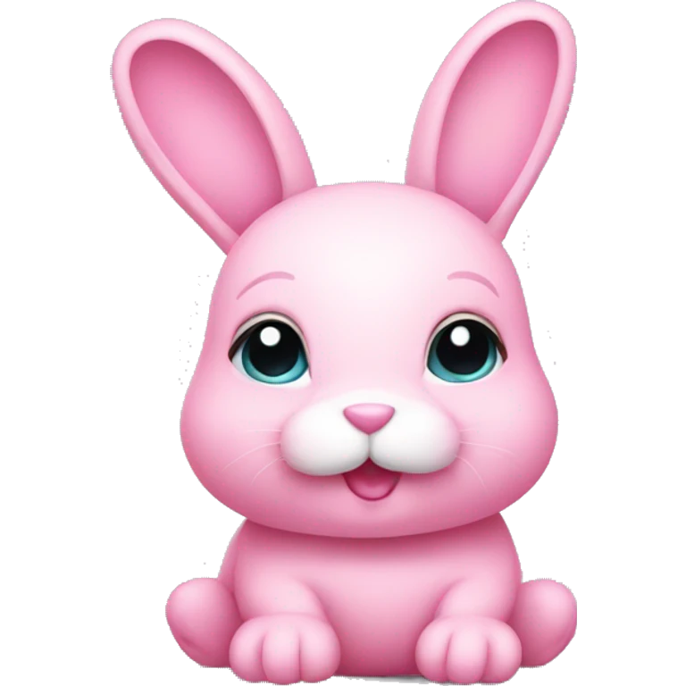 Cute pink bunny emoji | AI Emoji Generator