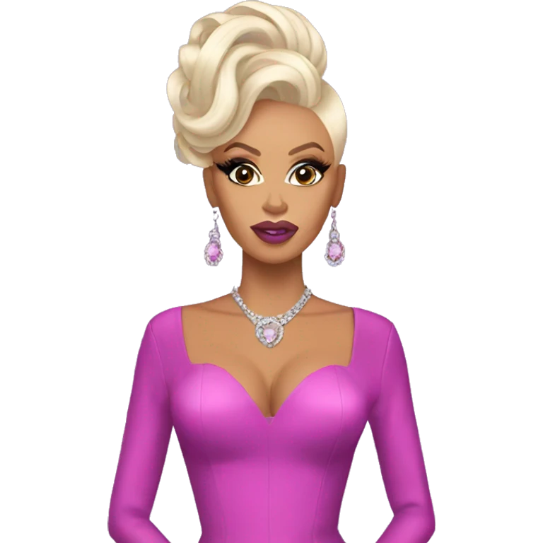 Rupaul on the runway of drag race emoji | AI Emoji Generator