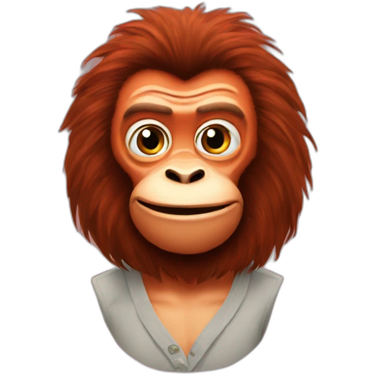 Harry styles as orangutan emoji | AI Emoji Generator