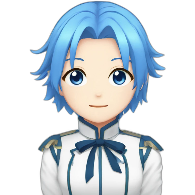 REM rezero anime blue hair emoji | AI Emoji Generator