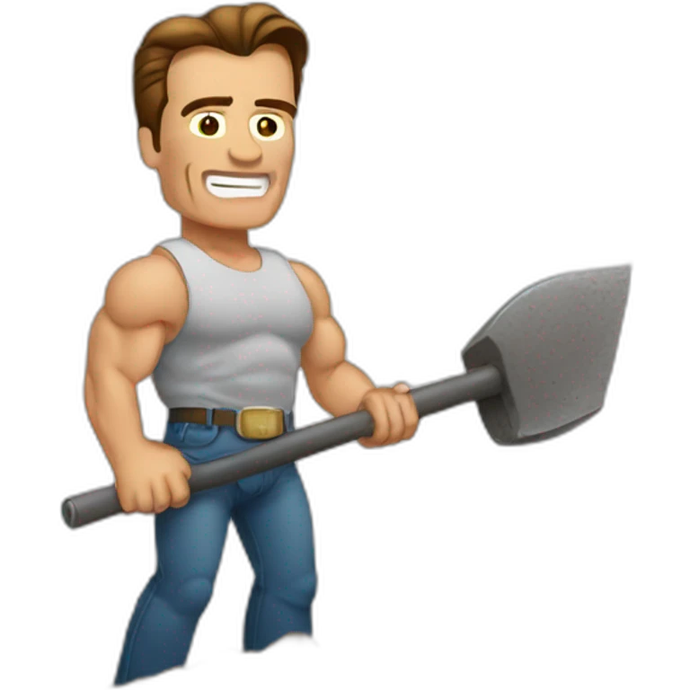 arnold schwarzenegger digging emoji | AI Emoji Generator