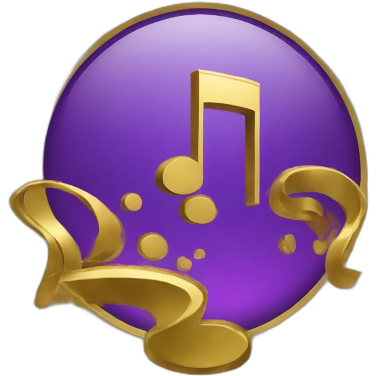 Golden Spotify logo emoji | AI Emoji Generator