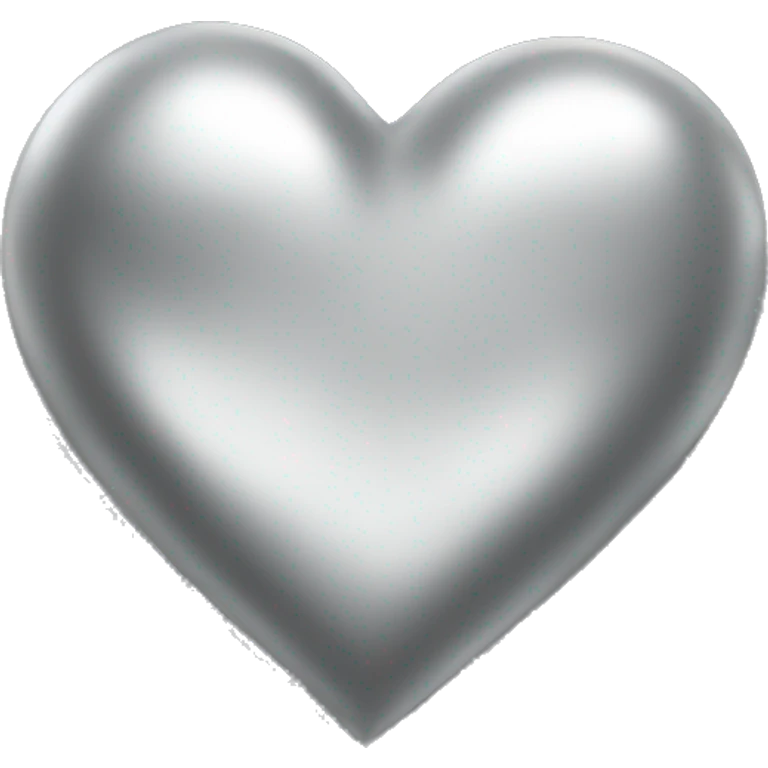 Heart made of silver emoji | AI Emoji Generator