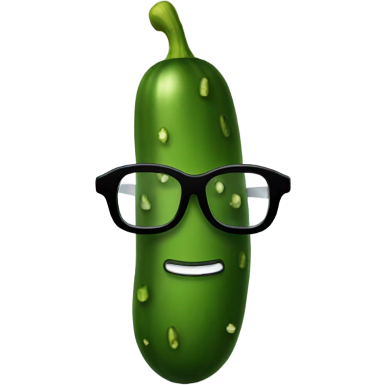 Pickle with glasses and tuxedo emoji | AI Emoji Generator