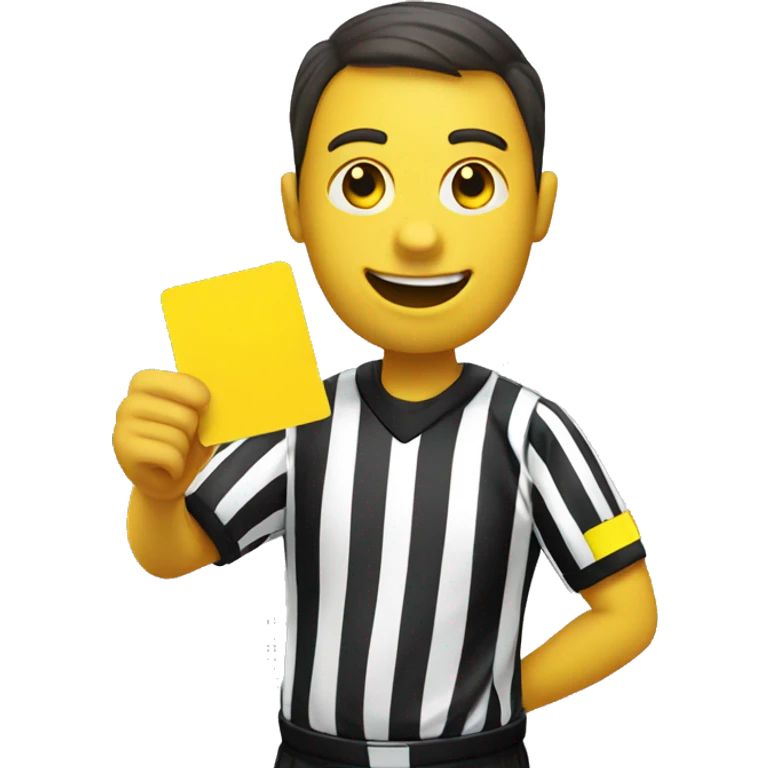 smiley referee showing yellow card emoji | AI Emoji Generator