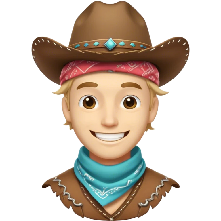 Clash of Clans aesthetic Playful Cowboy Portrait Emoji, Head tilted ...