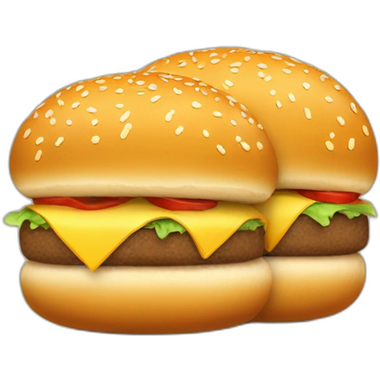 two hamburger buns hanging out and cuddling emoji | AI Emoji Generator