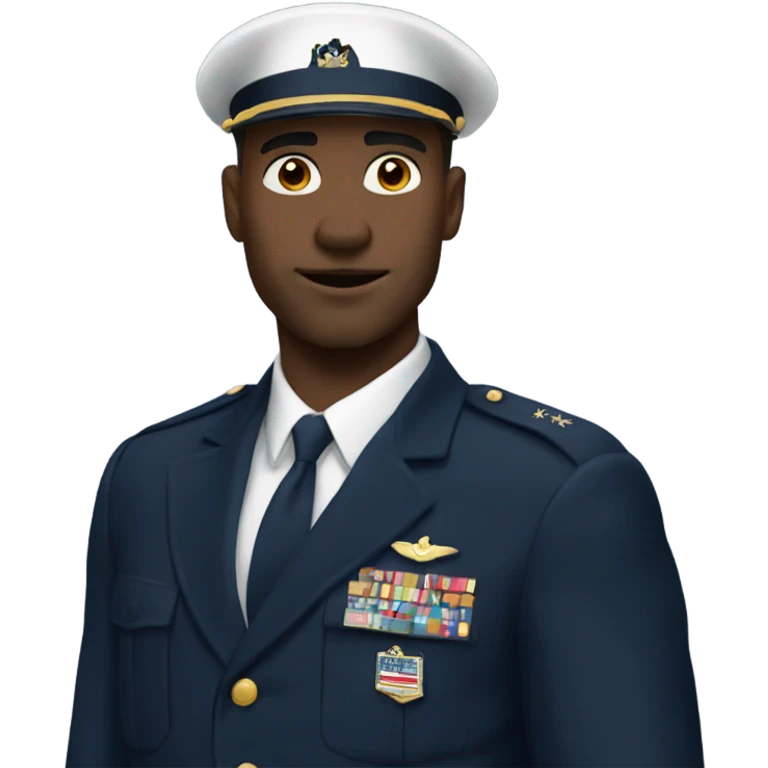 Chill guy meme in navy uniform emoji | AI Emoji Generator