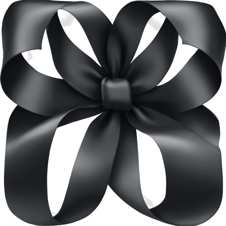 black thick ribbon bow emoji | AI Emoji Generator
