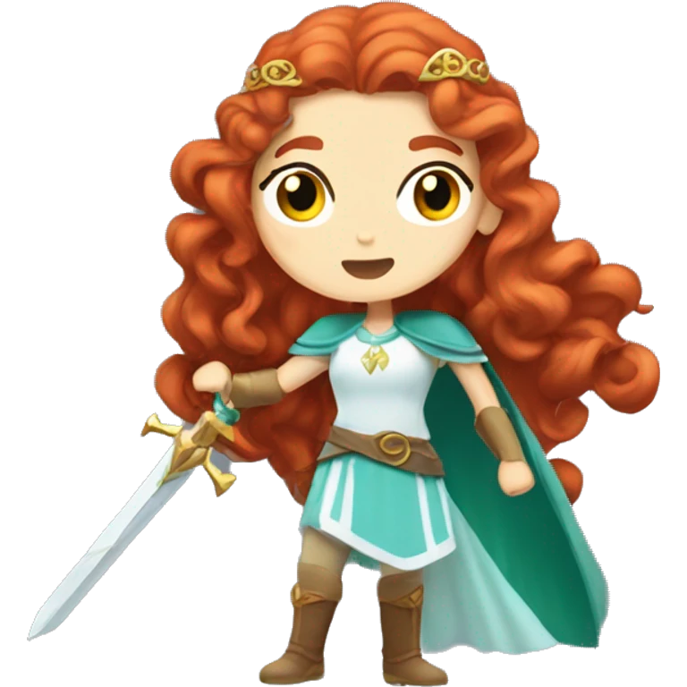 a white girl with long red curly hair and freckles, cosplaying Princess ...