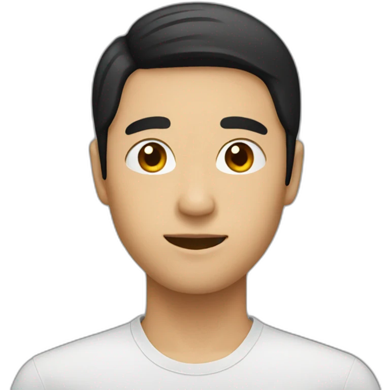 Asian Man black hair coding emoji | AI Emoji Generator