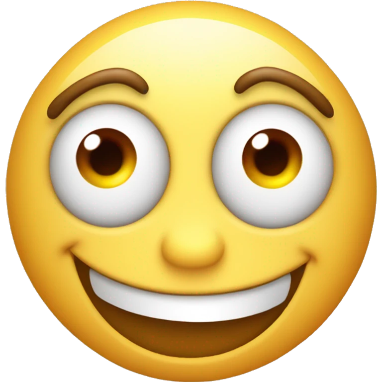 happy emoji with bulging eyes and a smile, with red cheeks emoji | AI ...