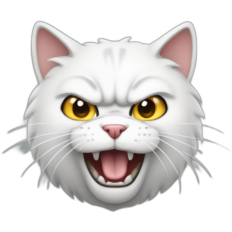 White angry cat emoji | AI Emoji Generator