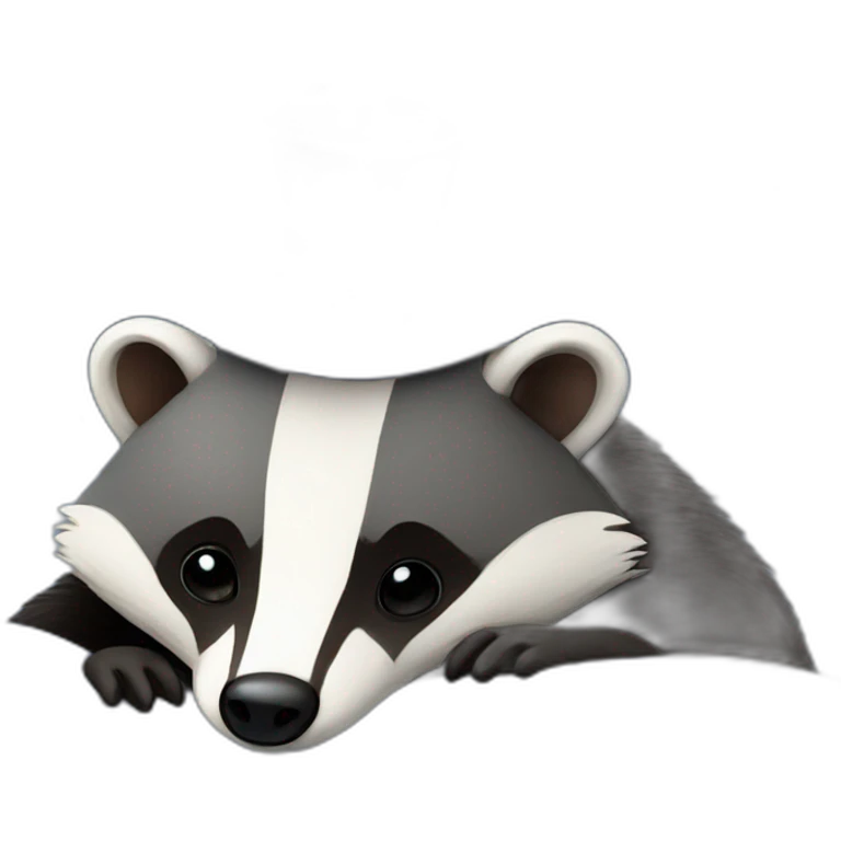 Badger with a nightcap on in a bed with sky full of stars emoji | AI ...