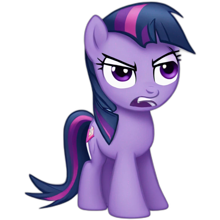 twilight sparkle angry emoji | AI Emoji Generator