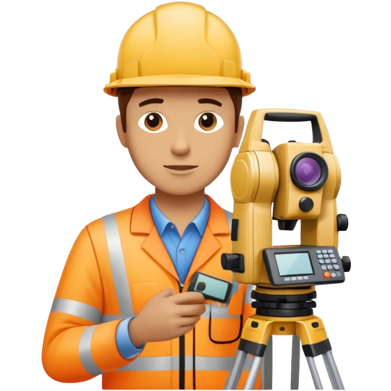 total station setup with a surveyor emoji | AI Emoji Generator