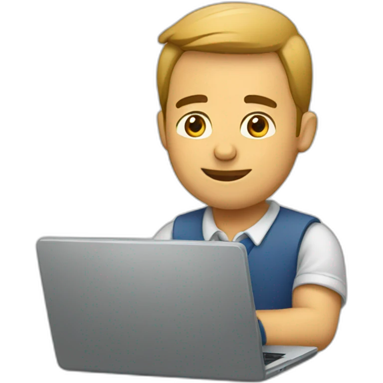 man working at laptop emoji | AI Emoji Generator