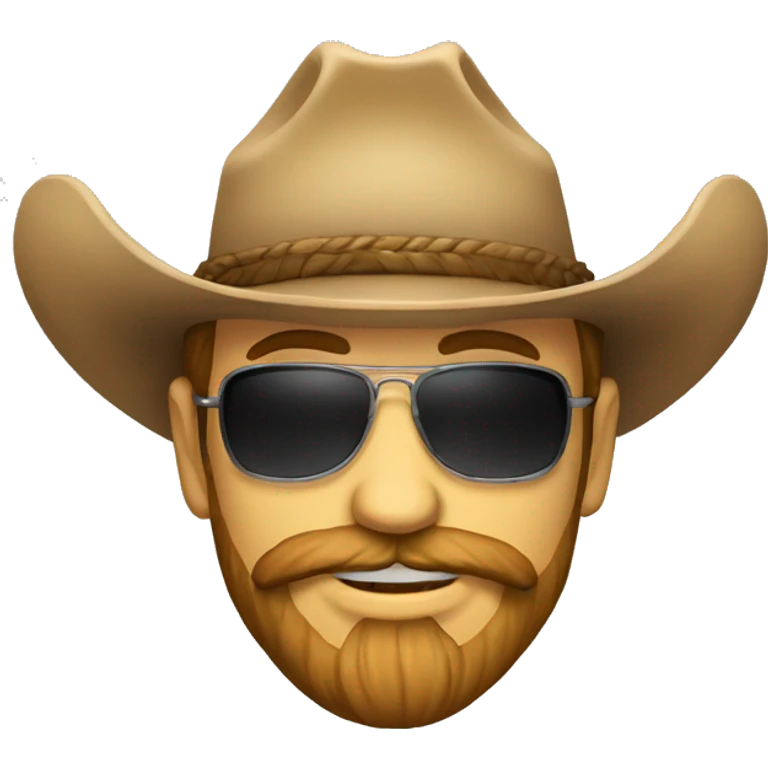 Crea un emoji de cara de un hombre con barba y sombrero rancho emoji ...