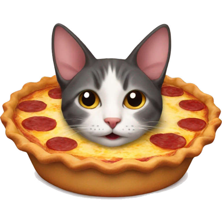 a cat who look like a quiche lorraine emoji | AI Emoji Generator