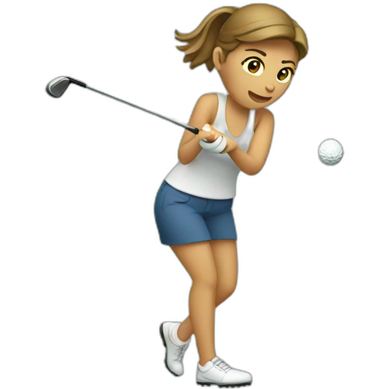 mujer jugando a golf emoji | AI Emoji Generator
