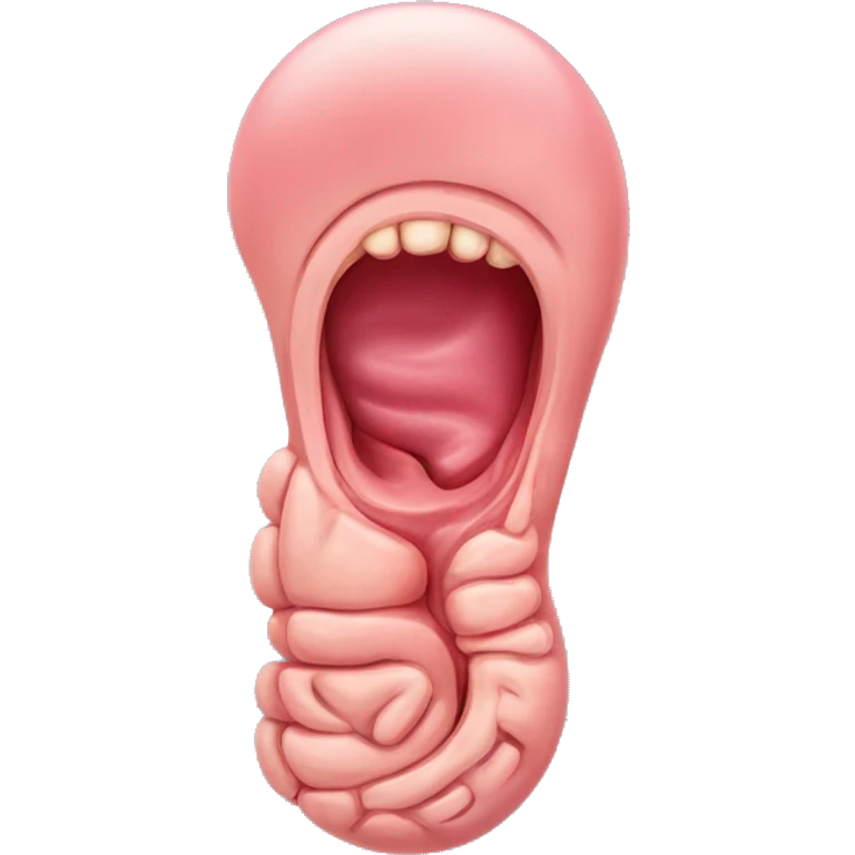 “A detailed illustration of a human stomach, with its curved shape ...