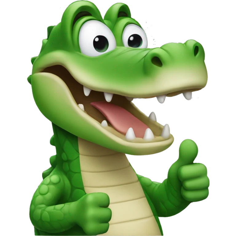 An alligator giving a thumbs up emoji | AI Emoji Generator