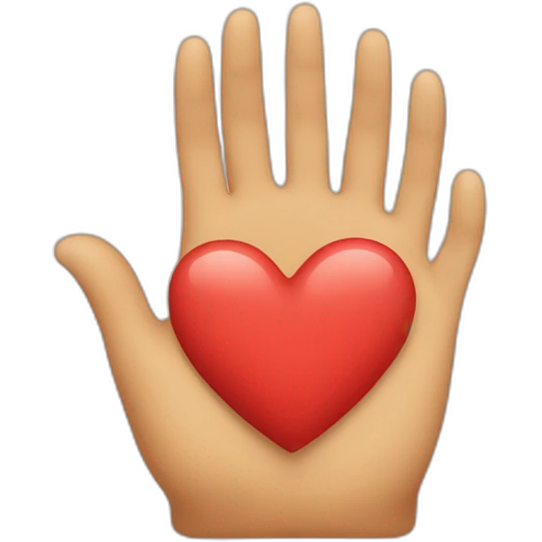 Tan hands with a heart emoji | AI Emoji Generator