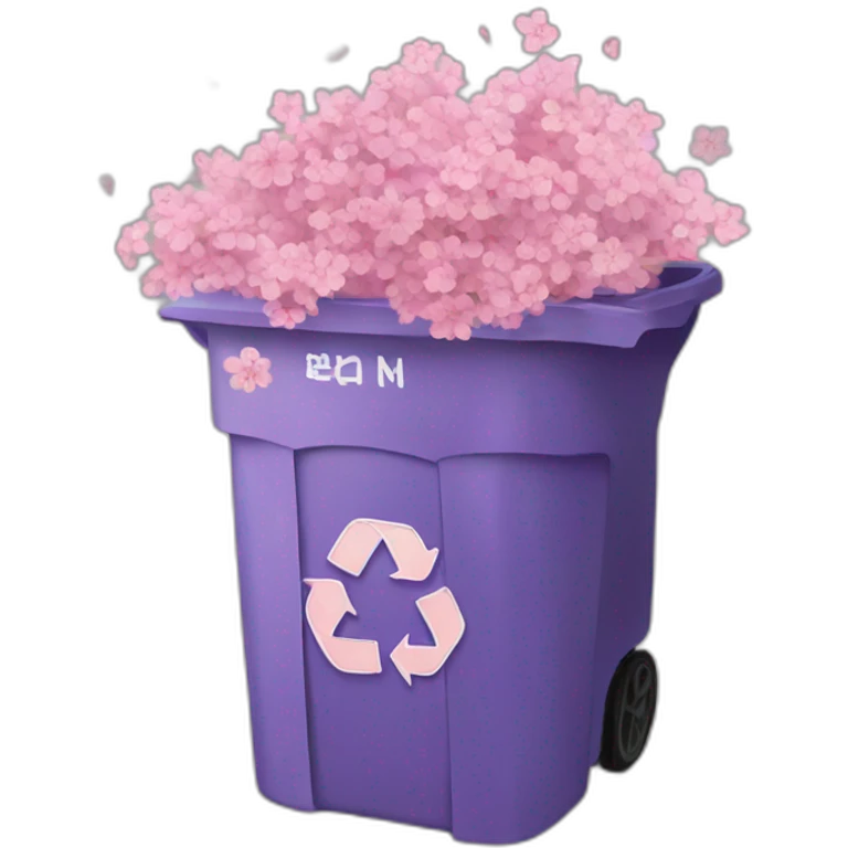 Sakura in trash emoji | AI Emoji Generator