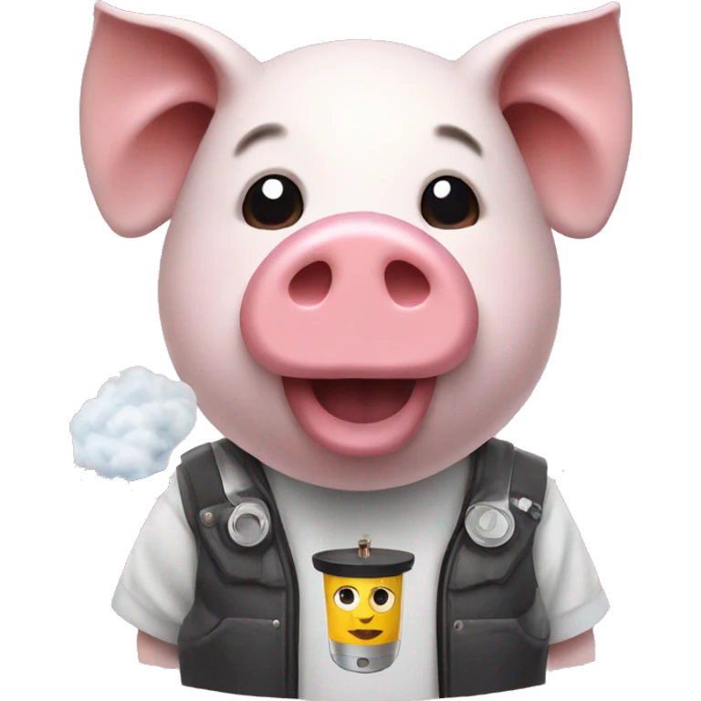 Vape with a pig emoji | AI Emoji Generator