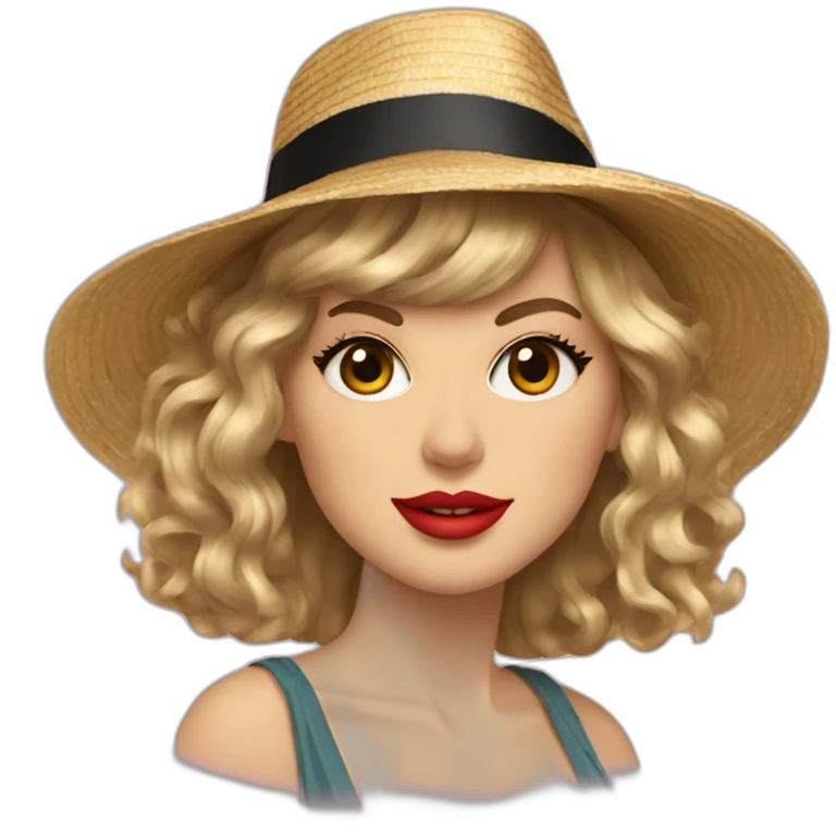 taylor swift in fancy hat emoji | AI Emoji Generator