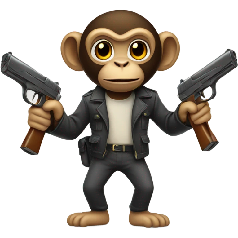 Monkey with gun emoji | AI Emoji Generator