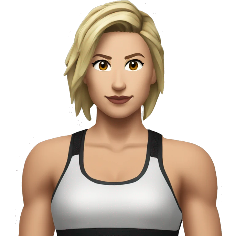 Rhea Ripley wwe super réaliste avec les cheveux noir emoji | AI Emoji ...
