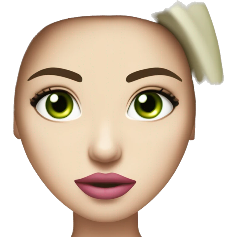 Angry Brunette bombshell supermodel girl with long straight hair, pale ...