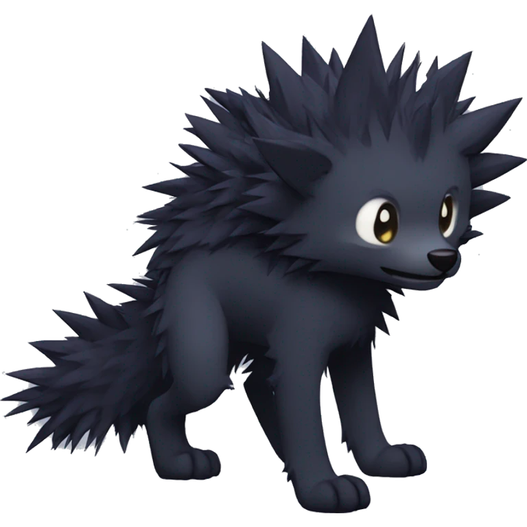 Dark Edgy Cool Fluffy Spiky FurSona Fakemon Full Body emoji | AI Emoji ...