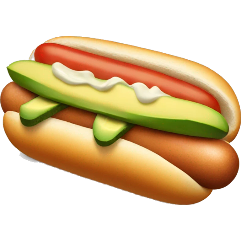 hotdog with avocado, tomato, and mayonnaise emoji | AI Emoji Generator