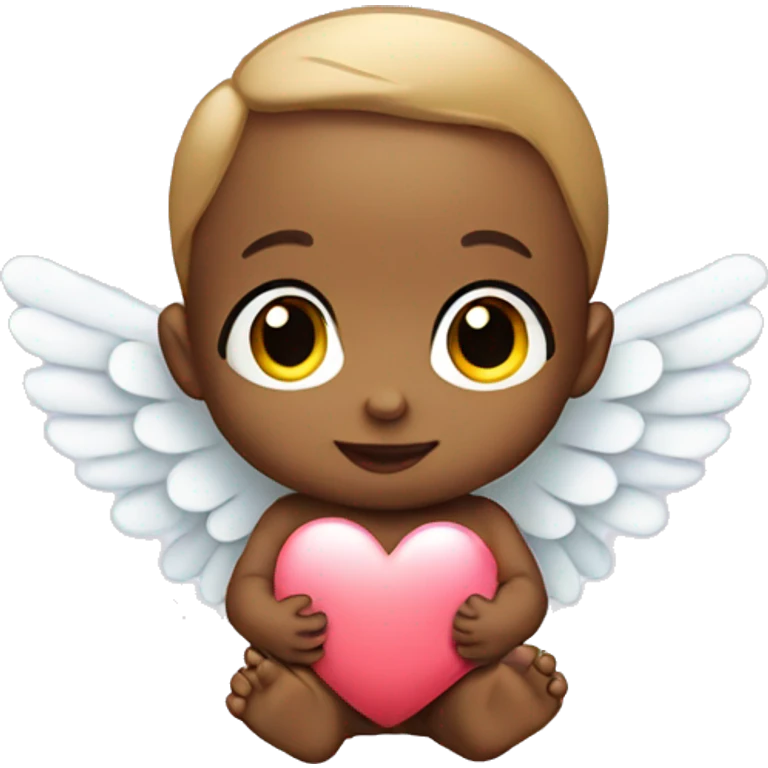 Baby Angel with heart emoji | AI Emoji Generator