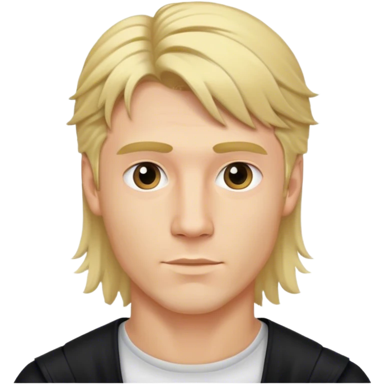 blonde male hair modern mullet with graduated neck emoji | AI Emoji ...